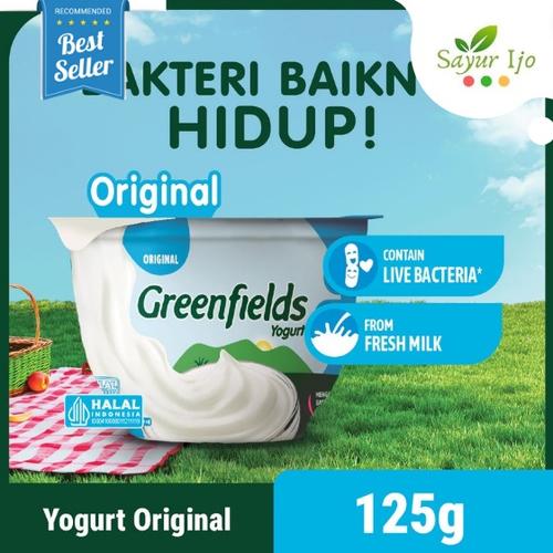 Promo Greenfields Yogurt Original 125 Gram / Cup Fresh Yoghurt Rasa ...