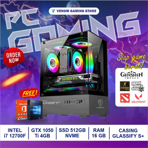 Jual Pc Gaming | Intel i7 12700F | GTX 1050 Ti 4GB | 512GB NVME | 16GB ...