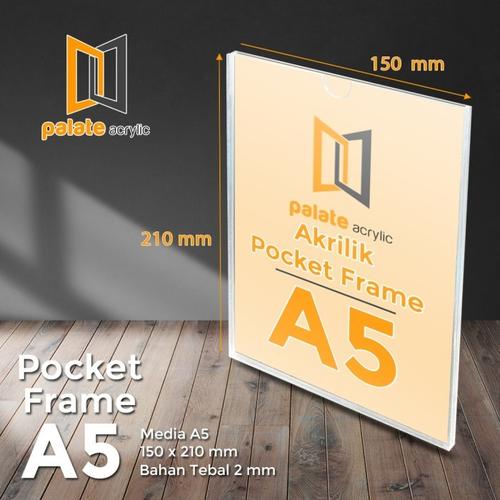 Jual ACRYLIC POCKET FRAME / AKRILIK THICKER / AKRILIK POCKET A5 2MM ...