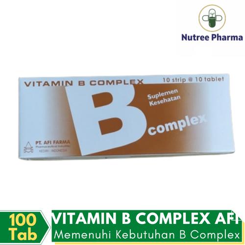 Jual AFI FARMA Vitamin B Complex Box Isi 100 Tablet Suplemen Kesehatan ...