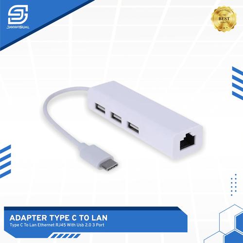 Jual Type C to LAN Ethernet Adapter with USB Hub 3 Port - Kota Denpasar ...