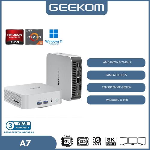 Jual Geekom Mini Pc Gaming A7 Ryzen 9 7940Hs Ram 32Gb Ddr5 2Tb Ssd ...