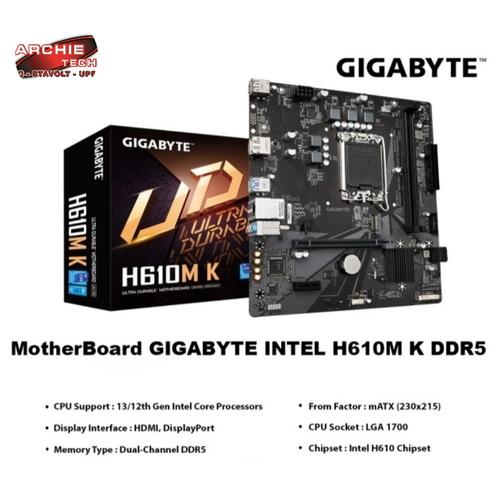 Jual Motherboard GIGABYTE INTEL H610M K DDR5 - Kota Denpasar - Archie ...