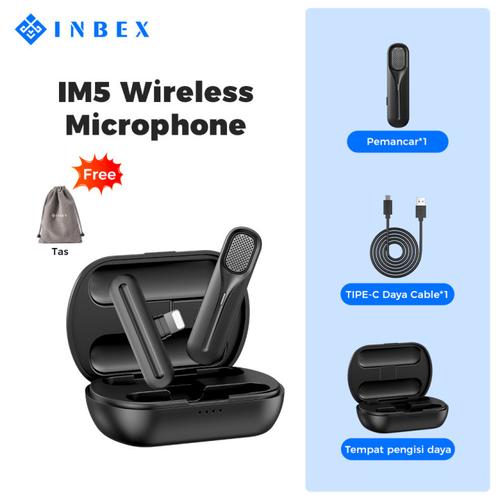 Promo INBEX IM5 Mic Lavalier Konten Vlog Profesional Wireless Mikrofon ...