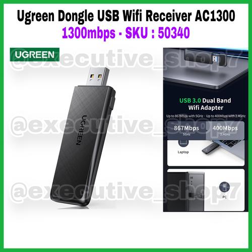 Jual Ugreen Dongle USB Wifi Receiver AC1300 - 1300mbps - SKU 50340 ...