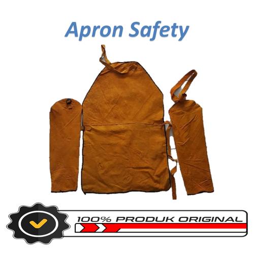 Promo 1 Set Apron kulit dan lengan las celemek las Bahan Kulit - Apron ...