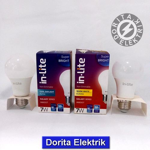 Jual in-Lite Lampu 7 Watt Bohlam LED INB007 7w inlite - Putih (6500k ...