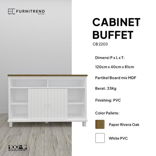 Jual [JADETA ONLY] FURNITREND-CB2203 Cabinet Buffet/Lemari Bufet/Meja ...