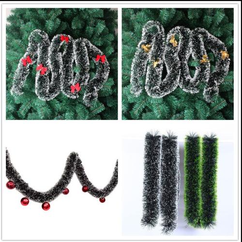 Promo Slinger Natal Hijau Putih Daun Lilit Murah Dekorasi Parcel ...