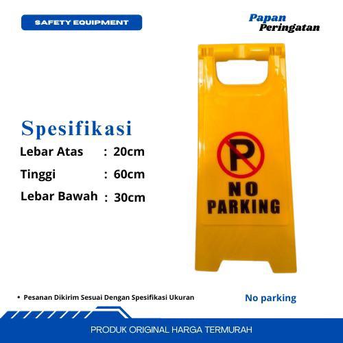 Jual Rambu DILARANG PARKIR Plang No parking Caution Parkir Portable ...