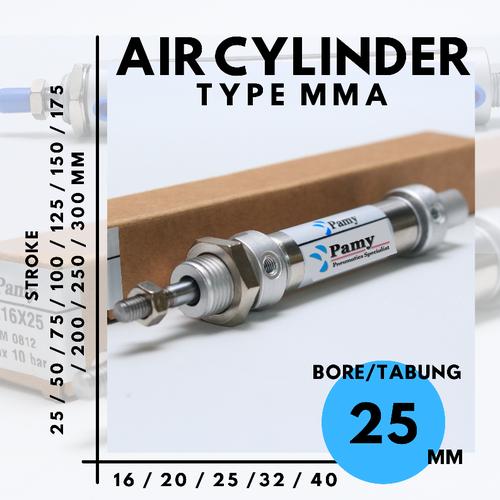 Jual AIR CYLINDER PNEUMATIC / TYPE MMA DIAMETER TABUNG (BORE) 25 mm ...
