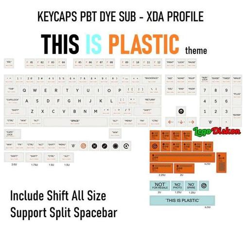 Jual BISA GOSEND! KEYCAPS PBT DYE SUB XDA PROFILE - THIS IS PLASTIC THEME TERBARU - Jakarta ...