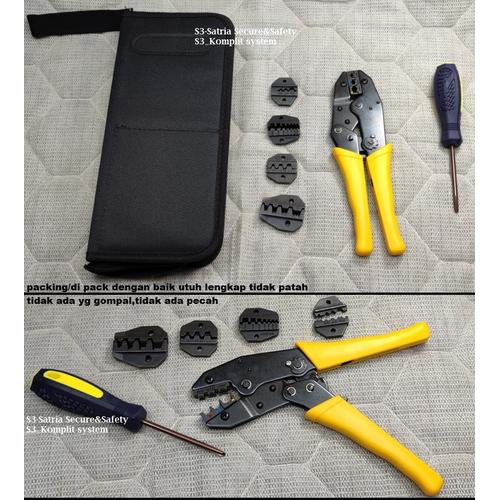 Jual 1set 5 mata pres Tang Crimping Set Krimping Skun Ratchet 5 in 1 ...