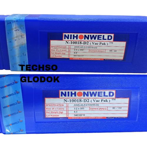 Jual Kawat las N-10018-D2 NIHONWELD dia 3.2mm dan 2.5mm (harga per box ...