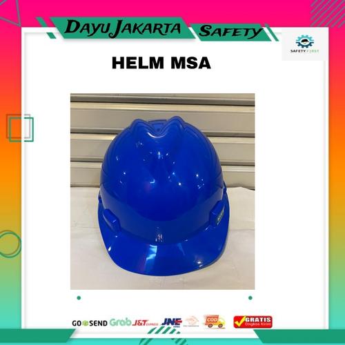 Jual Helm Safety MSA Full set/Helm kerja proyek warna biru -SNI ...