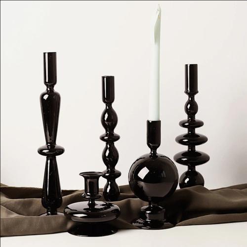 Jual Tempat Lilin Penghias Ruangan / Black Taper Candle Holder EB ...