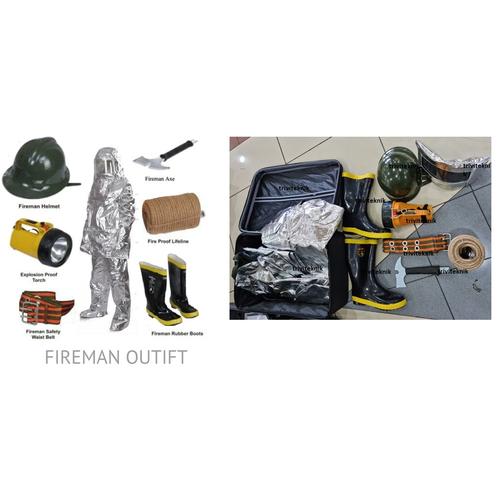 Jual fireman suit outfit fire fighting jacket aluminized heat firesuit ...