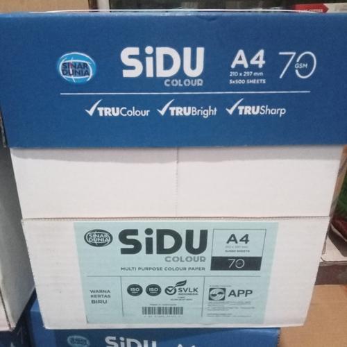 Jual kertas hvs sidu warna biru a4 70gr 1 rim isi 500 lembar - Jakarta ...