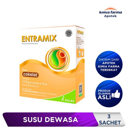 Jual ENTRAMIX COKELAT DUS 3 SACHET / SUSU DEWASA / KIMIA FARMA ...