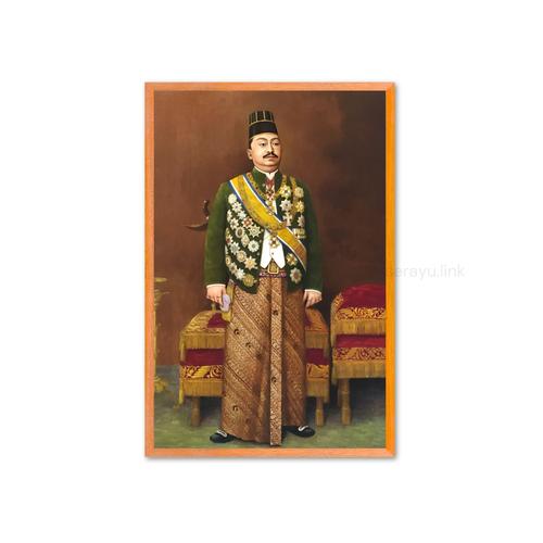 Jual Lukisan Cetak Sri Susuhunan Pakubuwana X Plus Bingkai Kayu ...