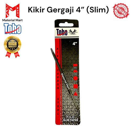 Jual Kikir Toho 4 Inch | Slim Taper File Toho 4" | Kikir Gergaji Smooth ...