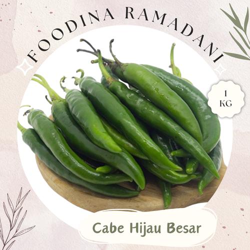Jual CABE HIJAU Besar TW - Green Chilli Fresh [ Berat 1.000gr ] Harga ...