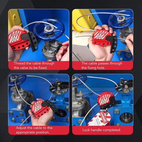 Jual TRADESAFE Lockout Tagout Cable Lock - 6ft Adjustable Cable Lockout ...