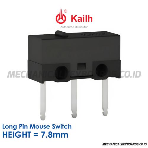 Jual Kailh Middle Mouse Micro Switch Long Pin (Black - 7.8mm) - Kota ...