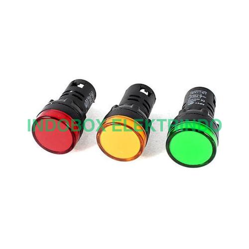 Jual Lampu Pilot 220VAC 22mm ( Merah / Kuning / Hijau ) - Cocok untuk ...