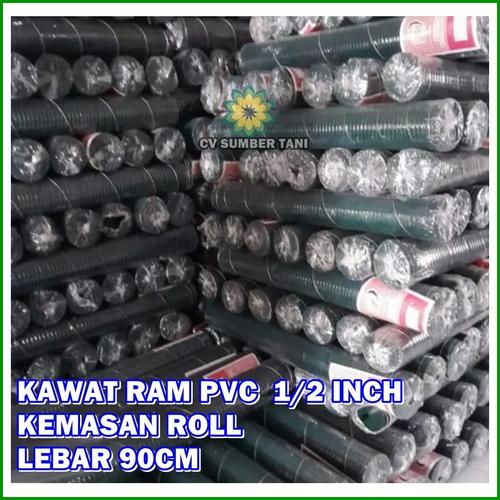 Jual PROMO KAWAT LOKET RAM PVC HIJAU UKURAN 1/2 INCH UNTUK KANDANG ...