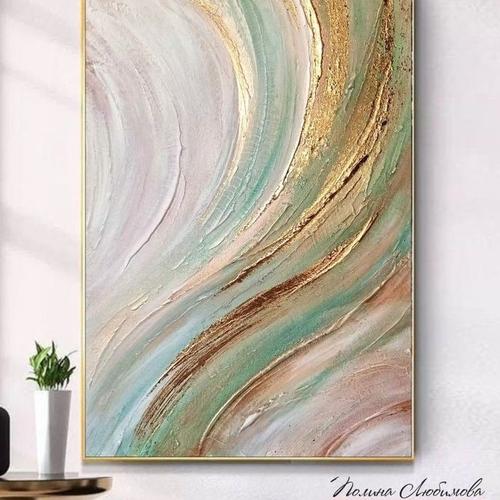 Promo Lukisan dinding abstrak texture modern art free packing triplek ...