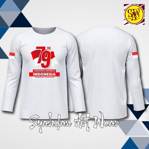 Jual Kaos 79 Th Dirgahayu Republik Indonesia Beag Bendera Simpel / Kaos Agustusan 2024 / Kaos 17 ...