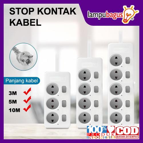 Jual Stop Kontak Kabel + Saklar On Off / Stop Kontak Kabel Switch On ...