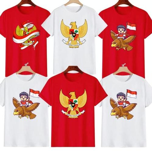 Jual [MERDEKA] Baju Kaos Agustus Anak Dan Dewasa/Atasan Kaos anak dan Dewasa DIRGAHAYU REPUBLIK ...