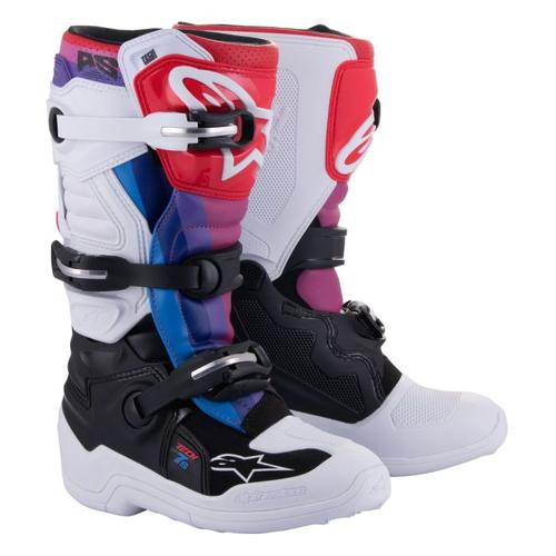 Promo Sepatu Boots Alpinestars Tech 7S Anak White Black Rainbow Boots ...