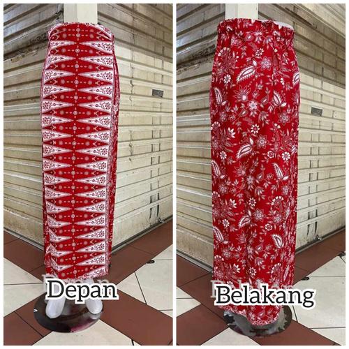 Promo rok tumpal pucuk rebung corak merah putih/rok wanita modern/rok ...