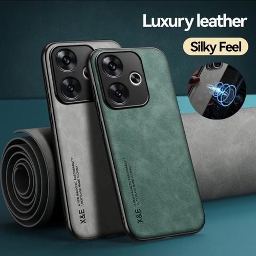 Jual Case Poco F6 5G Luxury Silky Feel Leather Back Casing Poco f6 5g ...