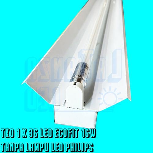 Jual Kap Lampu TKO LED 1x36 120cm kap TKO TL 1x16 1200mm Tanpa Lampu ...