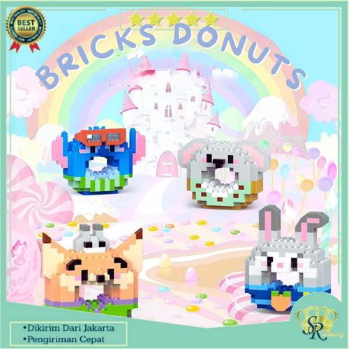 Jual PART 1 Bricks New MODEL DONUT Mainan Balok Susun Mainan Edukasi ...