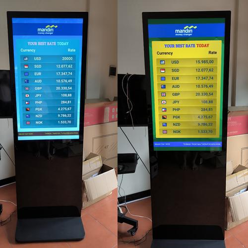 Jual Display Money Changer Custom - Display Kurs Bank - Digital Floor ...