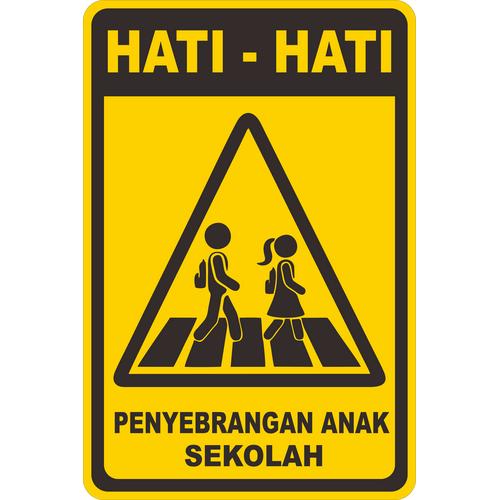 Jual Rambu Penyebrangan Anak Sekolah Zebra Cross 40cm x 60cm, 35cm x 50 ...