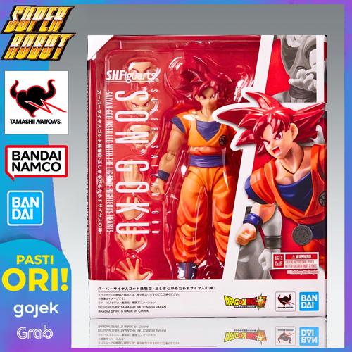 Jual SHF Super Saiyan God Son Goku SAIYAN GOD OF VIRTUE Instilled with ...