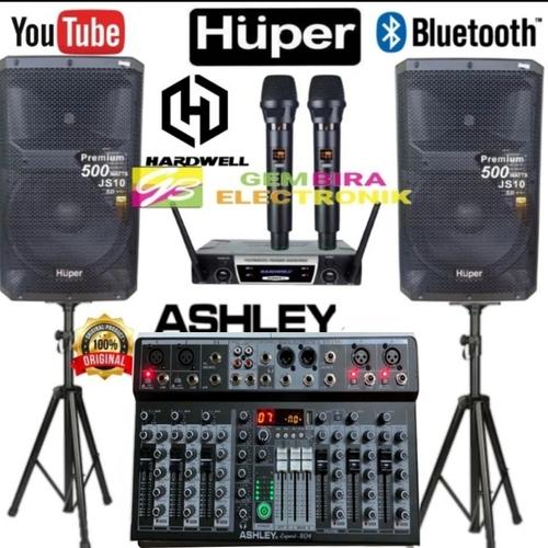 Jual Paket Speaker Aktif Hupper 15 inch 1000 watt Mixer Ashley ...