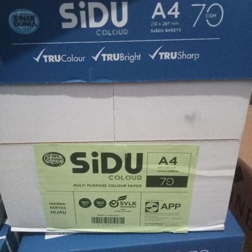 Jual kertas hvs sidu warna hijau a4 70gr 1 rim isi 500 lembar - Jakarta ...