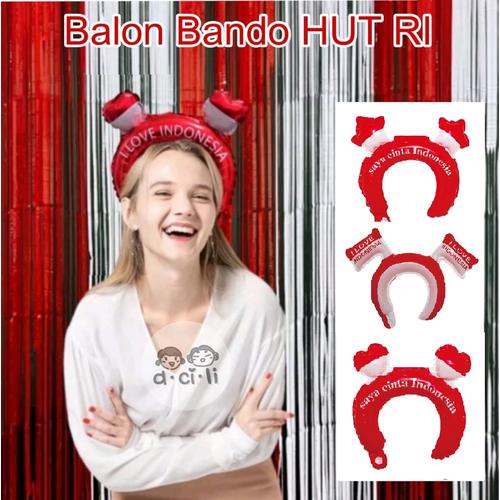 Jual PER PACK Balon Bando Foil Love Bendera Garuda Aksesoris HUT RI ...
