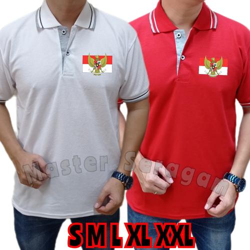 Jual KAOS KERAH POLO DEWASA MOTIF GARUDA MERAH PUTIH ATASAN WANGKY PRIA ...