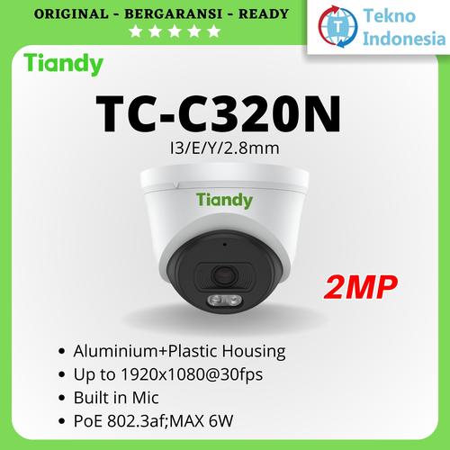 Jual Tiandy TC C320N 2MP IR Audio Fixed Turret Camera IP CCTV Indoor ...