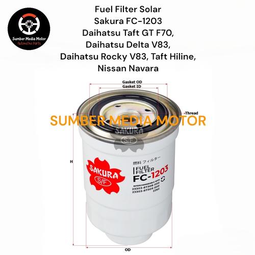 Jual Sakura Fuel Filter Solar FC-1203 Daihatsu Taft GT F70, Daihatsu ...