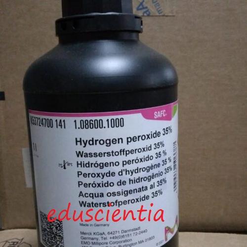 Jual Hydrogen peroxide/ Perhydrol/ H2O2 35%, 1 Lt, MERCK, 108600/ 1 ...