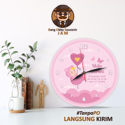 Jual Jam Custom Foto Kelahiran Ukuran 10CM Hampres Lahiran Hadiah ...